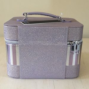 Nicole Miller | Bags | Purple And Silver Makeup Case | Poshmark
